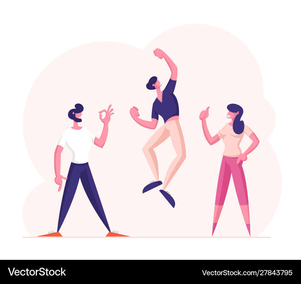Successful winners or friends team celebrating Vector Image