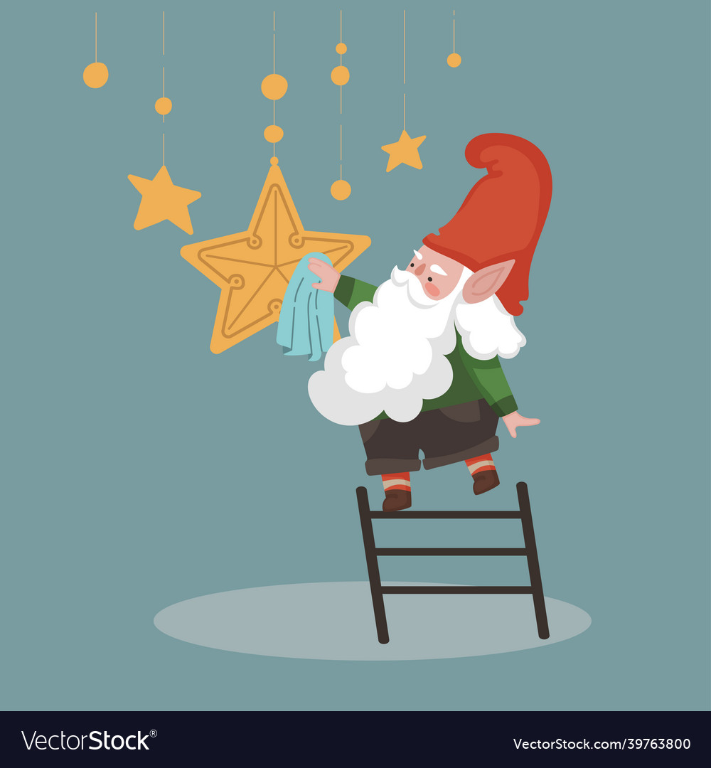 A Cartoon Fairy Tale Gnome Who Royalty Free Vector Image