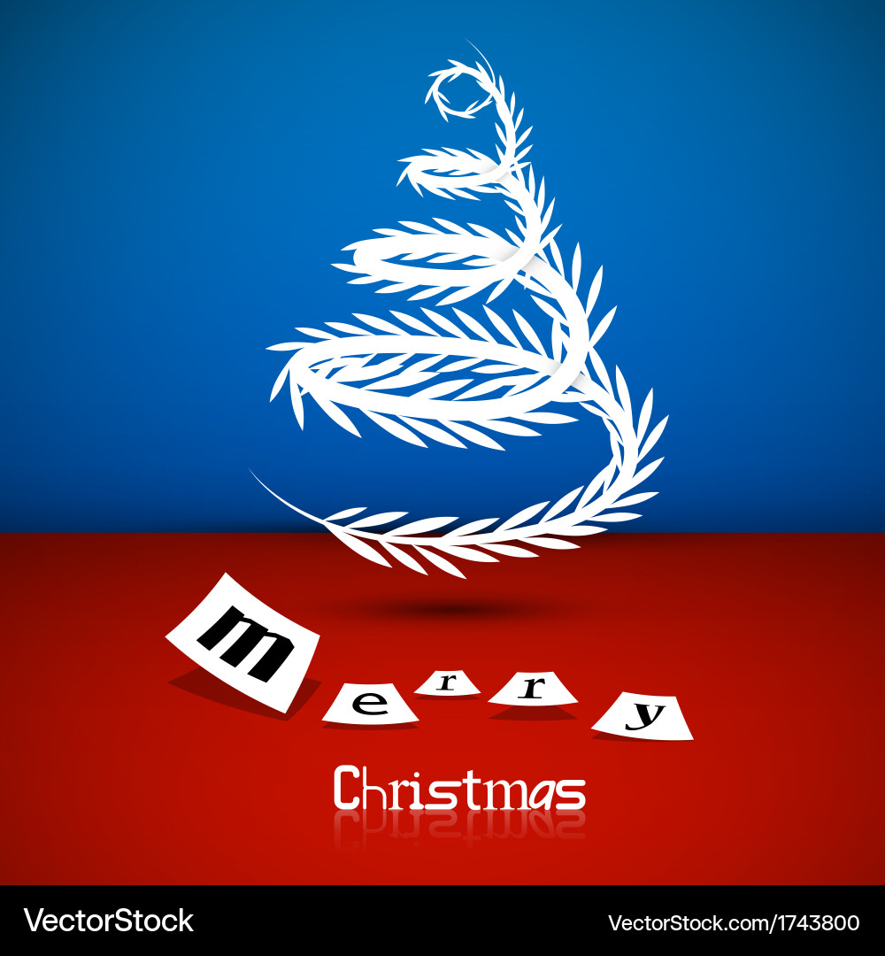 Abstract christmas tree theme merry christmas Vector Image