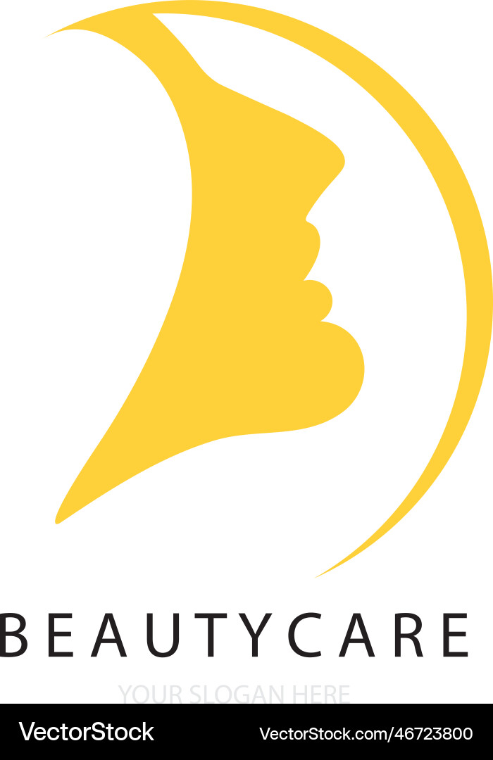 Beauty care logo design Royalty Free Vector Image