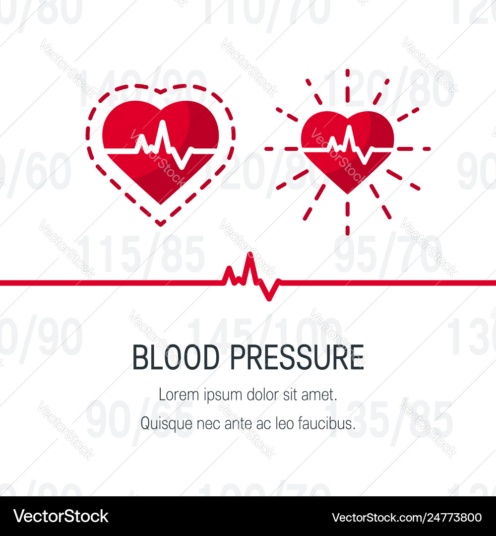 Blood pressure concept in flat style Royalty Free Vector