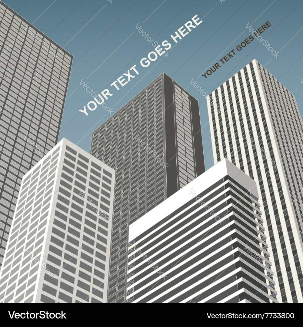 City architecture Royalty Free Vector Image - VectorStock