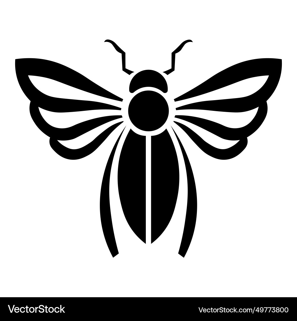 Firefly black icon on white background Royalty Free Vector