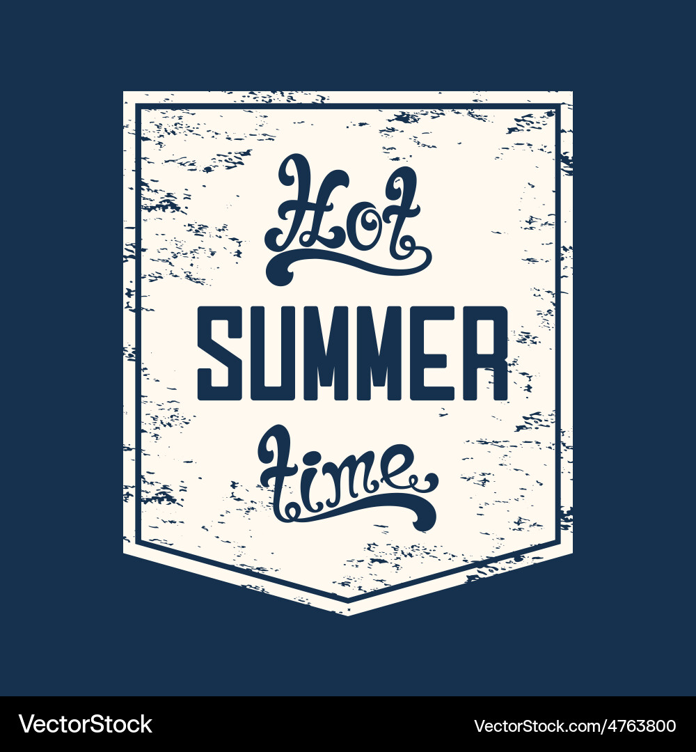 Hot summer time calligraphic handwritten Vector Image