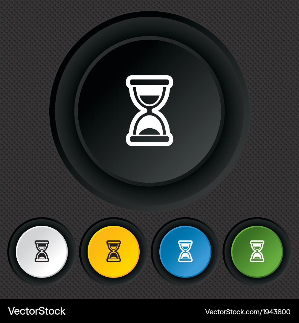 Hourglass sign icon Sand timer symbol Royalty Free Vector