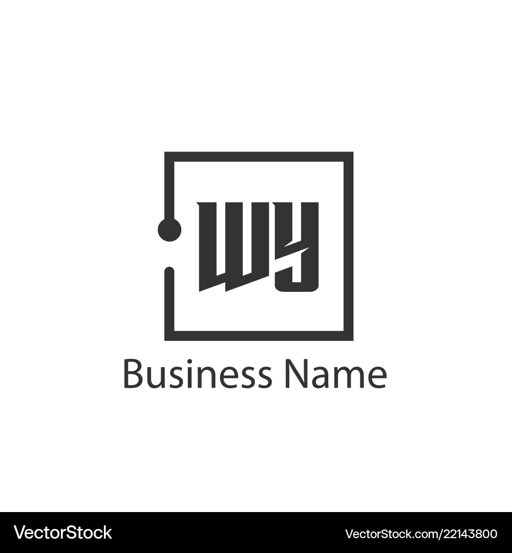 Initial letter wy logo template design Royalty Free Vector