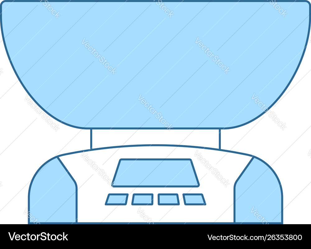 Kitchen electric scales icon Royalty Free Vector Image