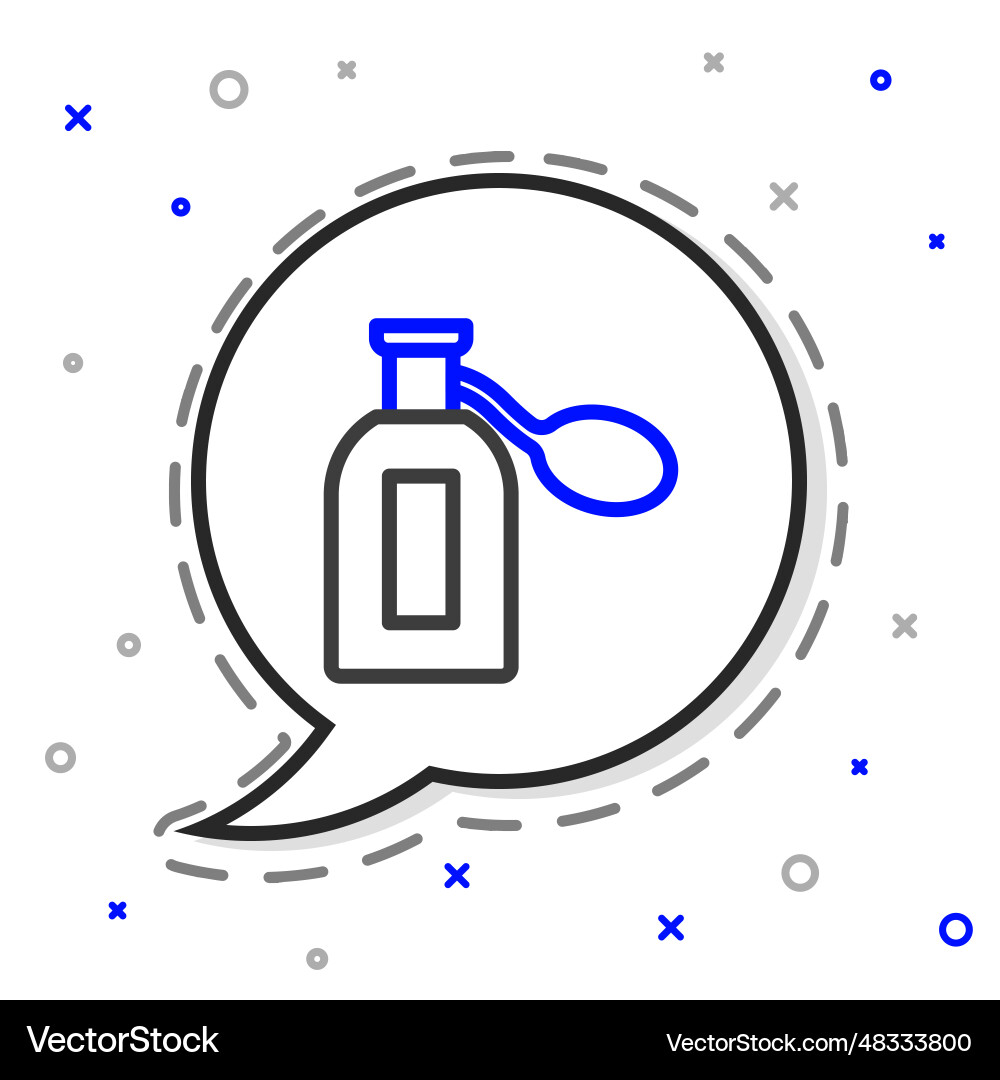 Line perfume icon isolated on white background Vector Image