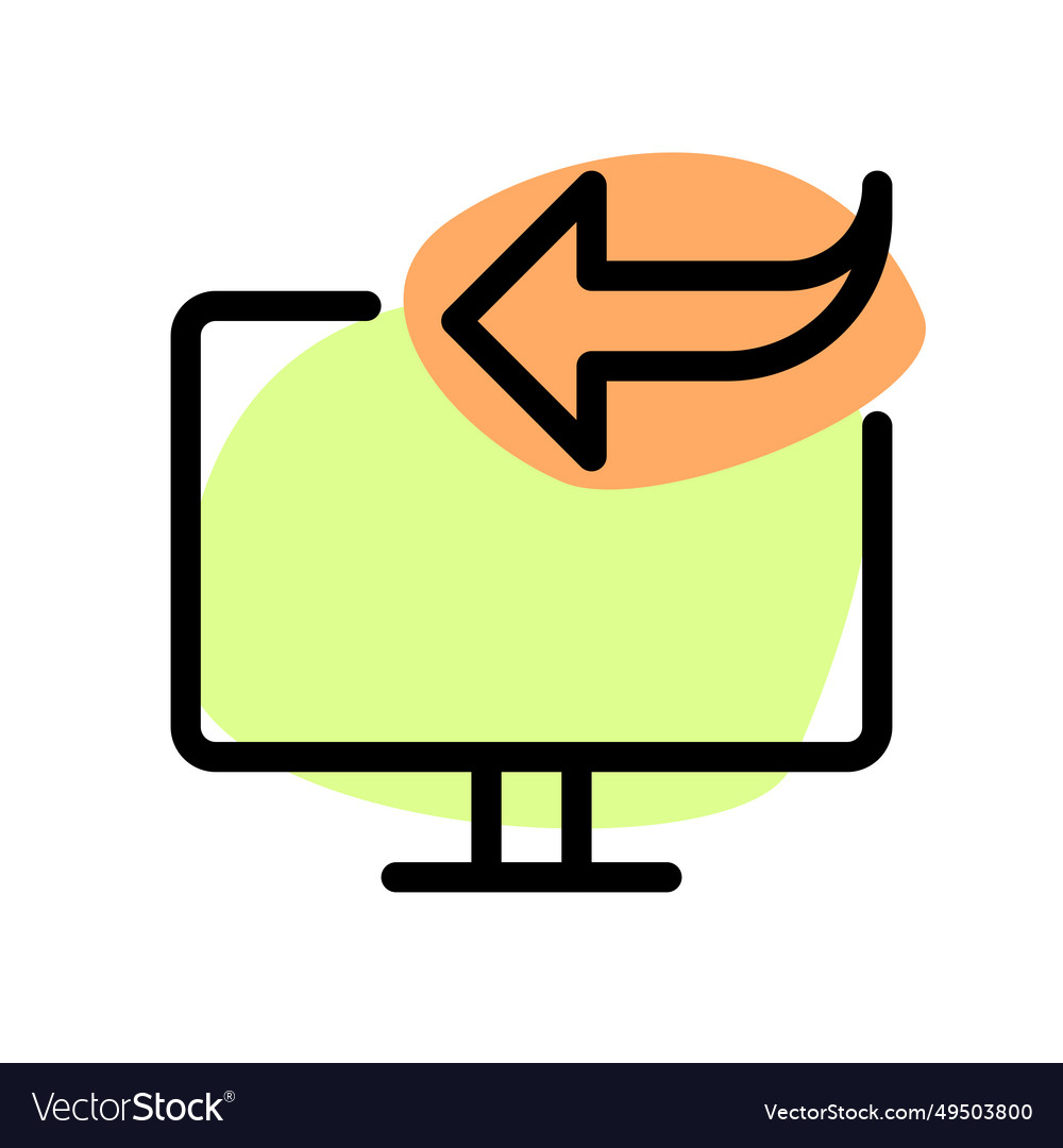 Monitor Responds To Inputs Or User Commands Vector Image