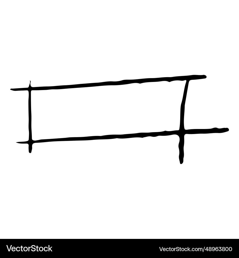 Rectangle frame doodle Royalty Free Vector Image