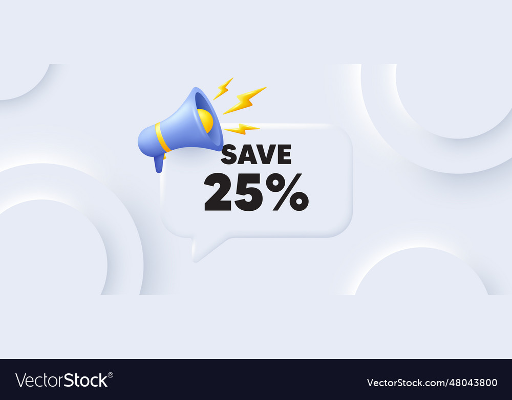 Save 25 percent off sale discount offer price Vector Image