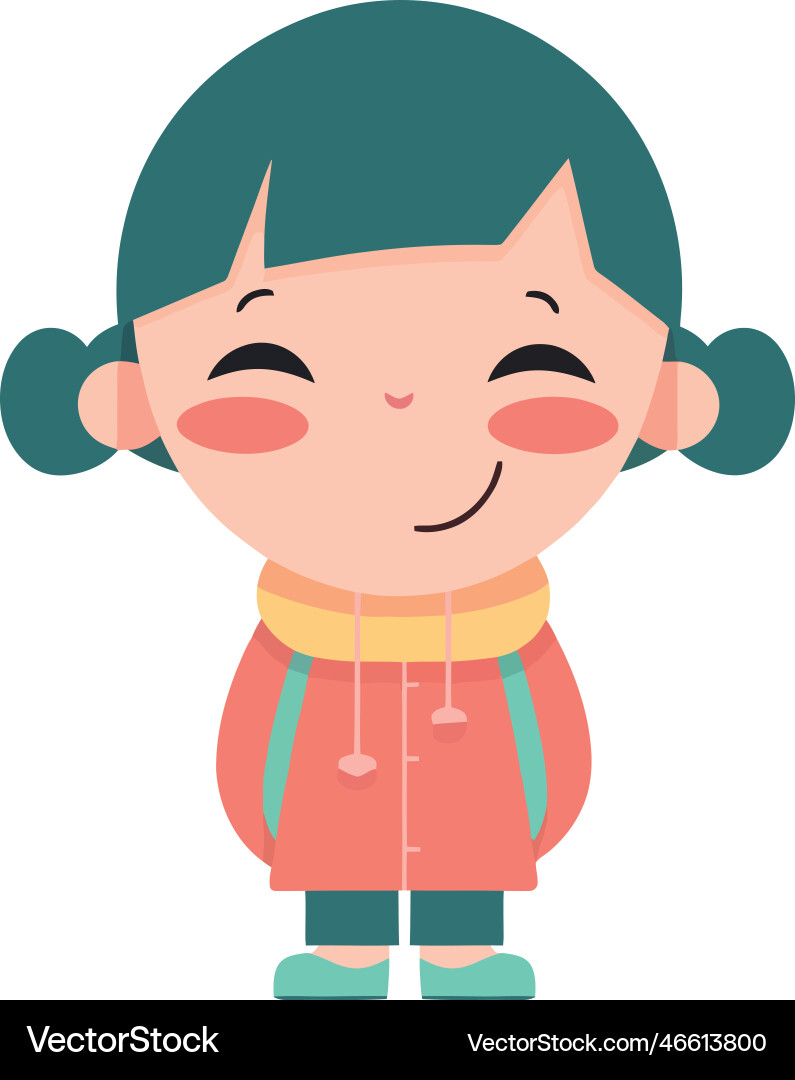 Smiling toddler with cute clothes Royalty Free Vector Image