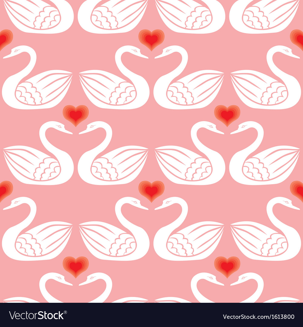 Swan pattern Royalty Free Vector Image - VectorStock