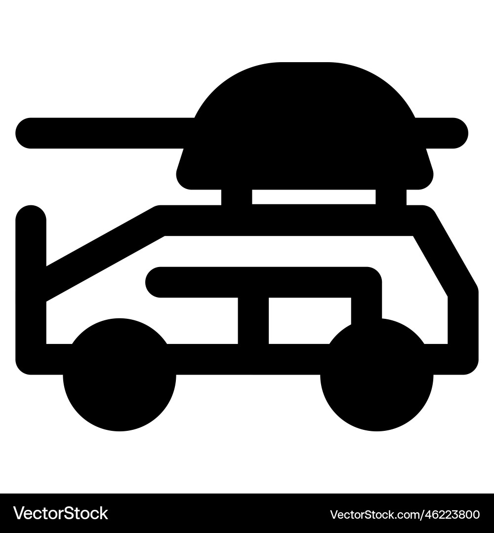 Wheels battle tank for combat Royalty Free Vector Image