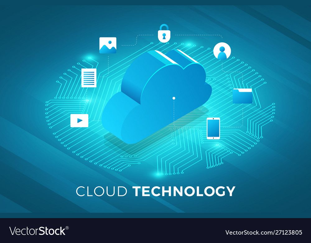 Cloud technology Royalty Free Vector Image - VectorStock