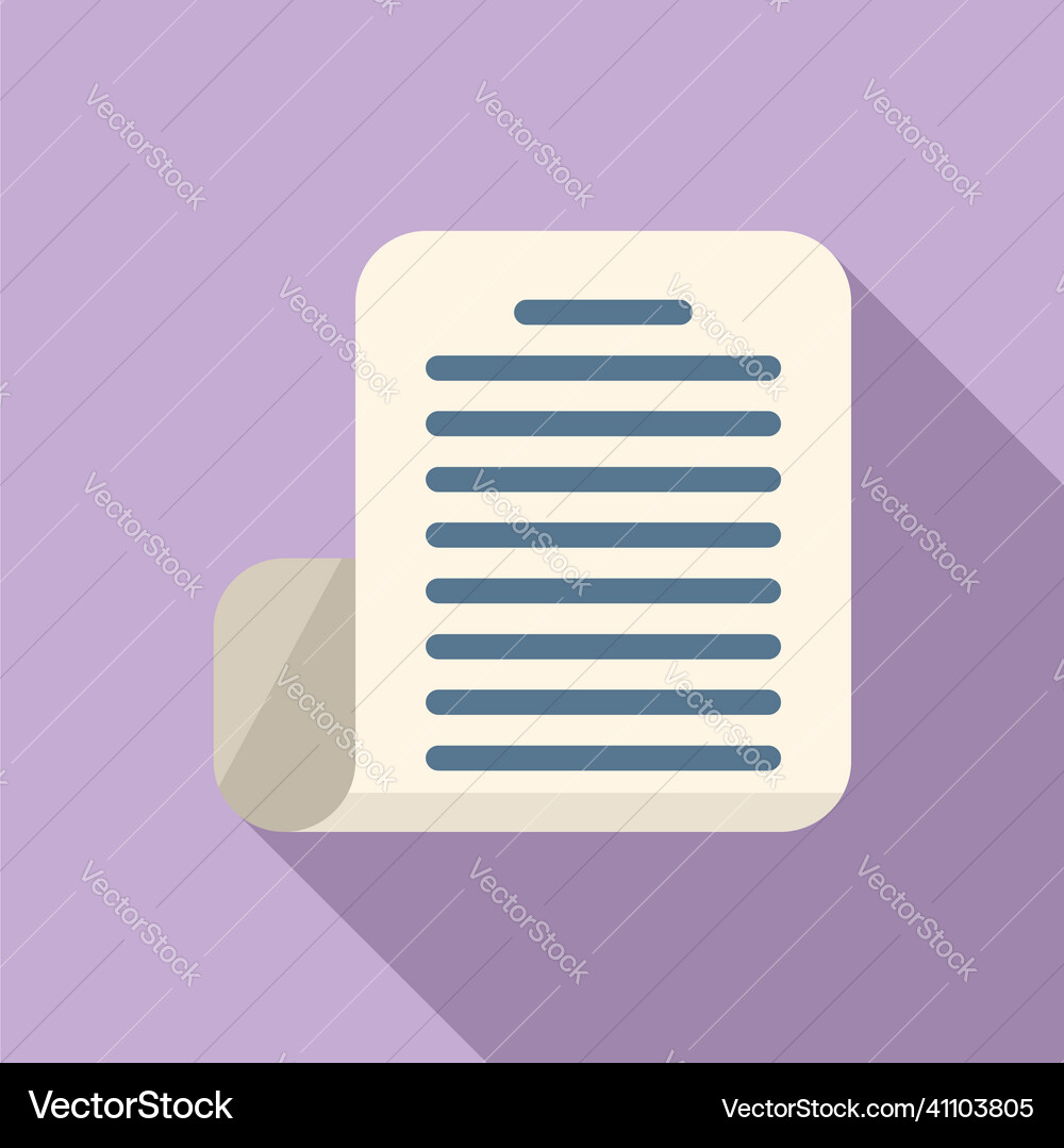 Finance paper icon flat report document Royalty Free Vector