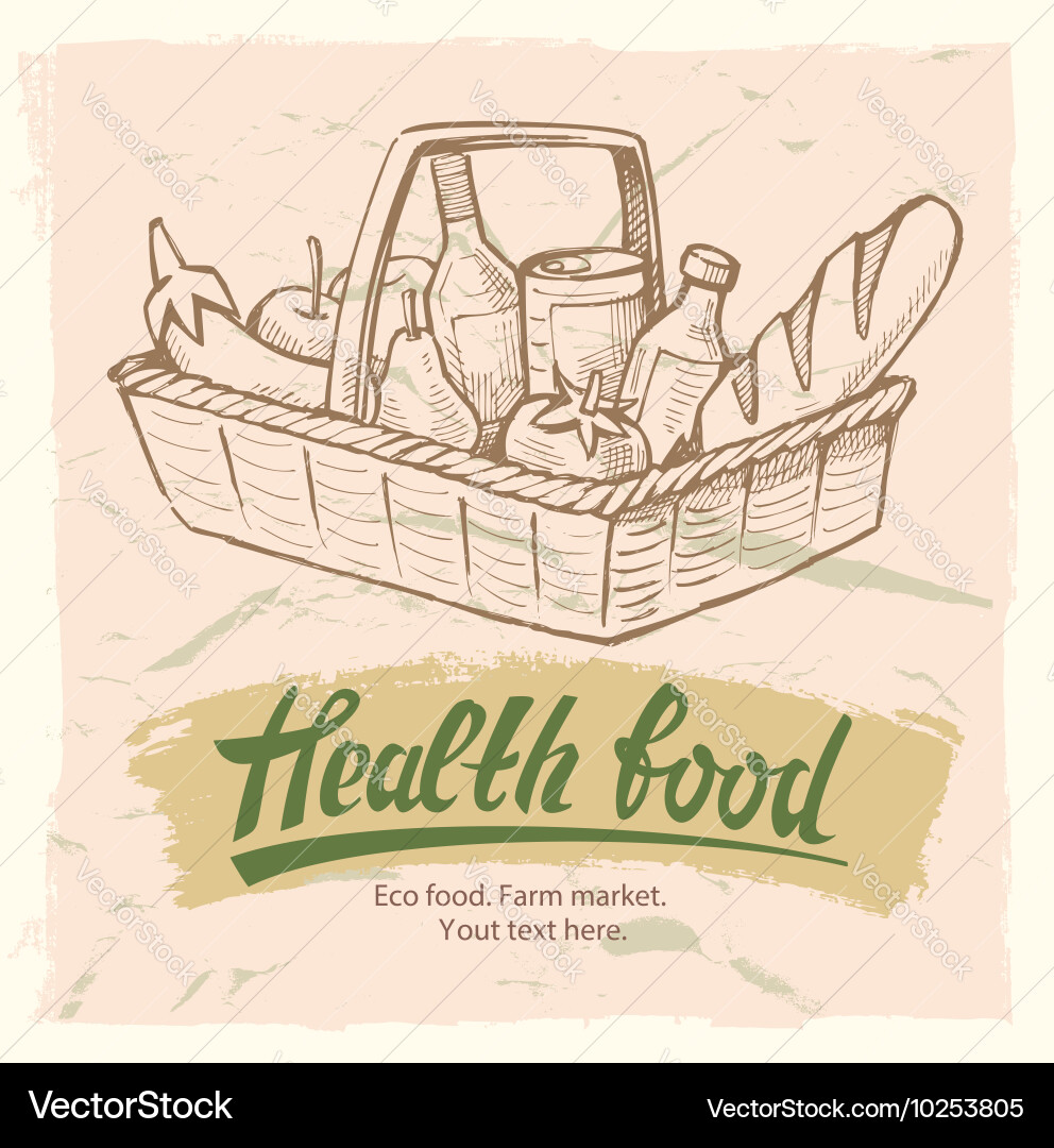 Grocery store food Royalty Free Vector Image - VectorStock