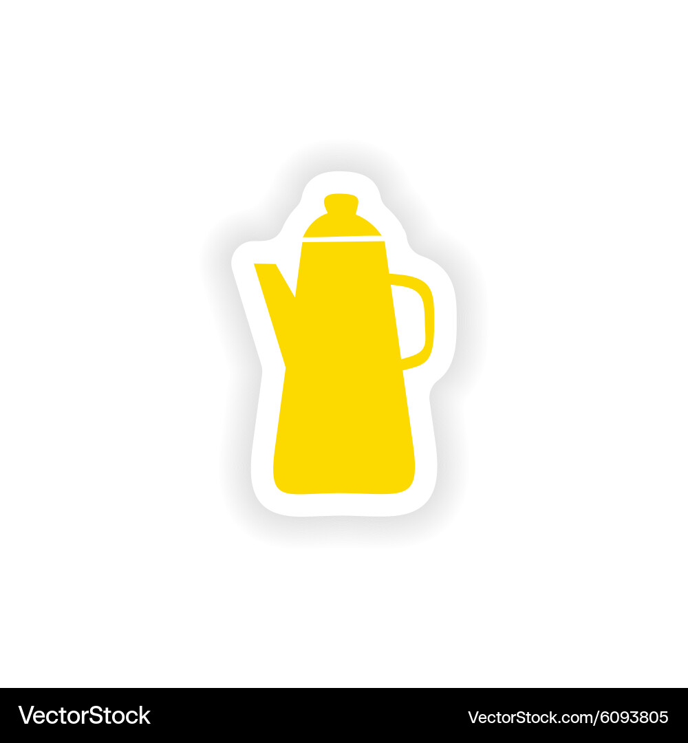 Icon sticker realistic design on paper coffee Vector Image