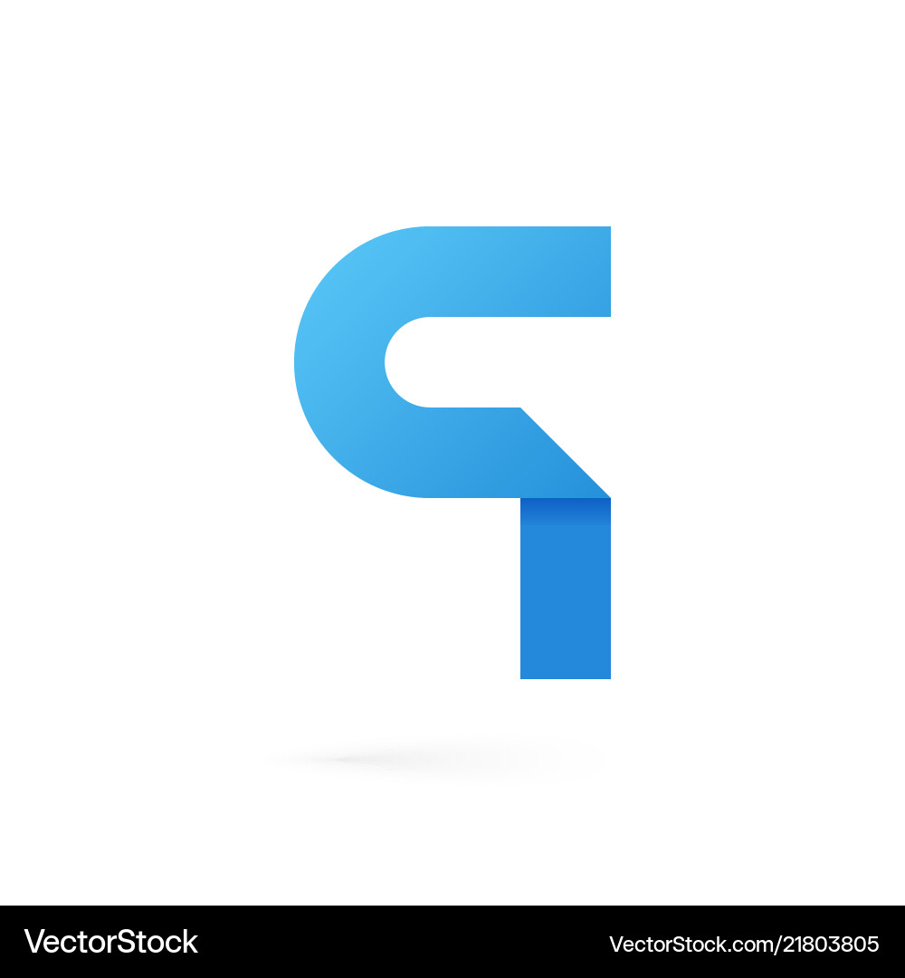 Letter q logo on white alphabet background Vector Image