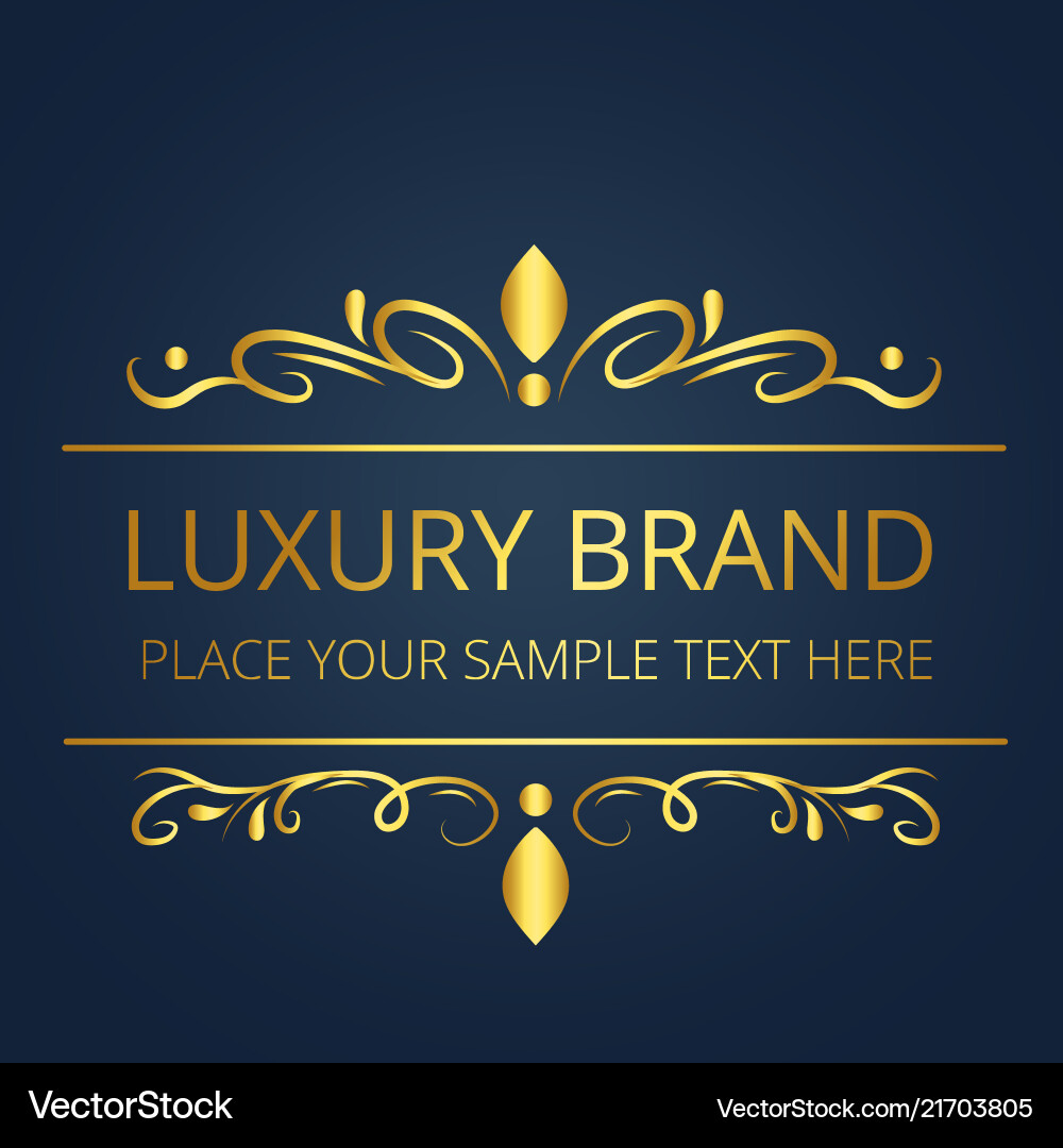 Luxury brand gold modern design image Royalty Free Vector