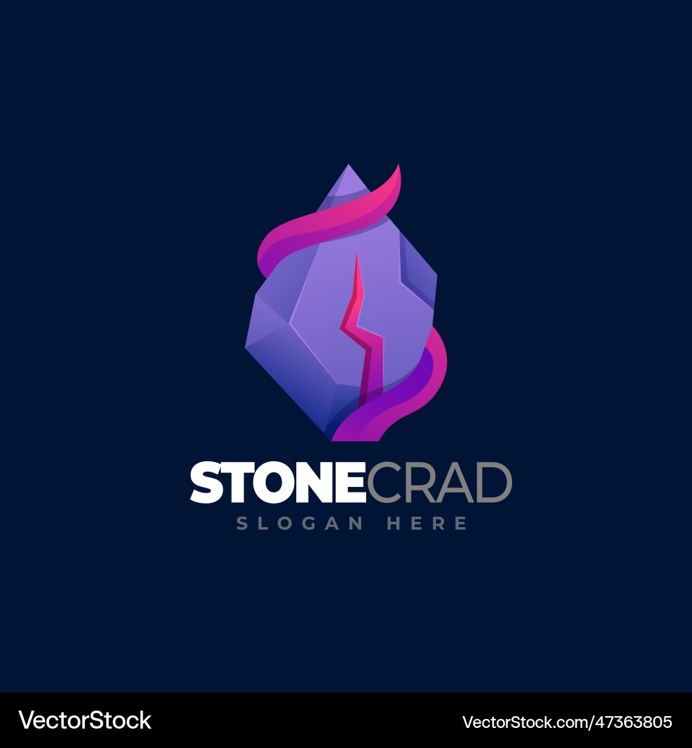 Magic stone logo template design Royalty Free Vector Image