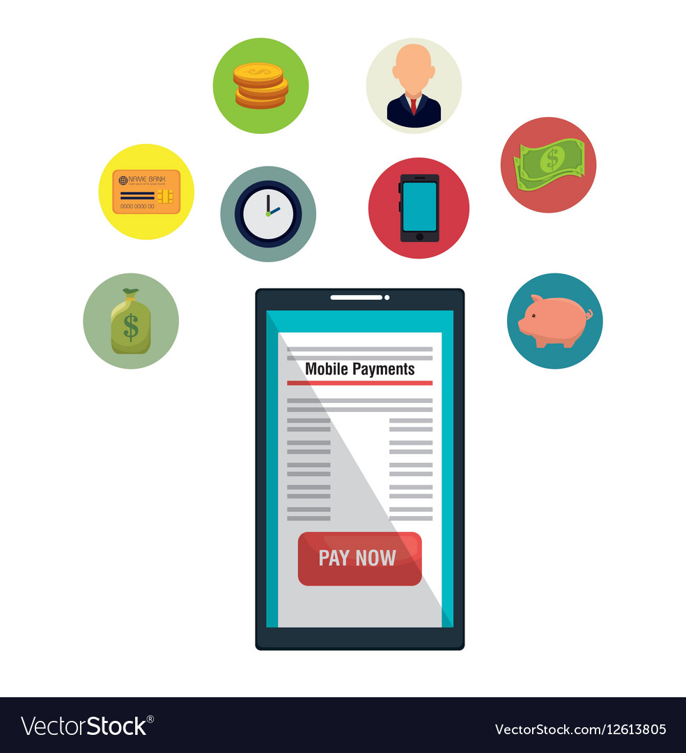 Mobile payments concept icon Royalty Free Vector Image