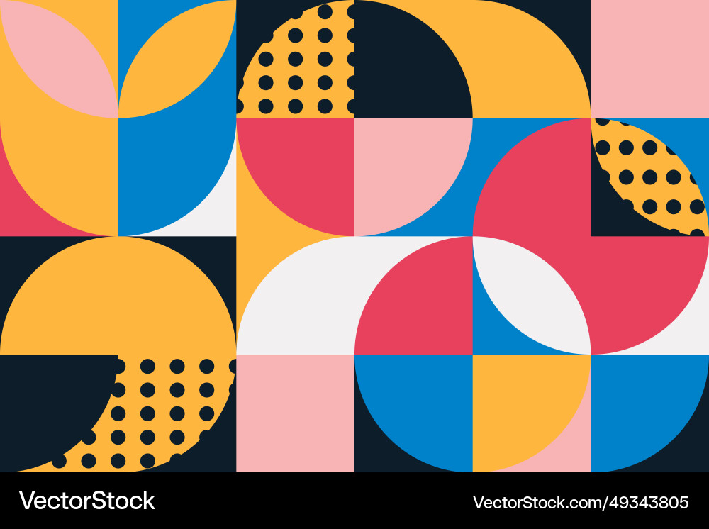 Modern abstract poster with geometric shapes Vector Image