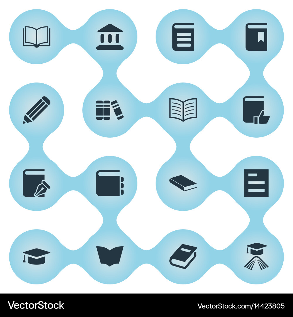 Set of simple reading icons Royalty Free Vector Image