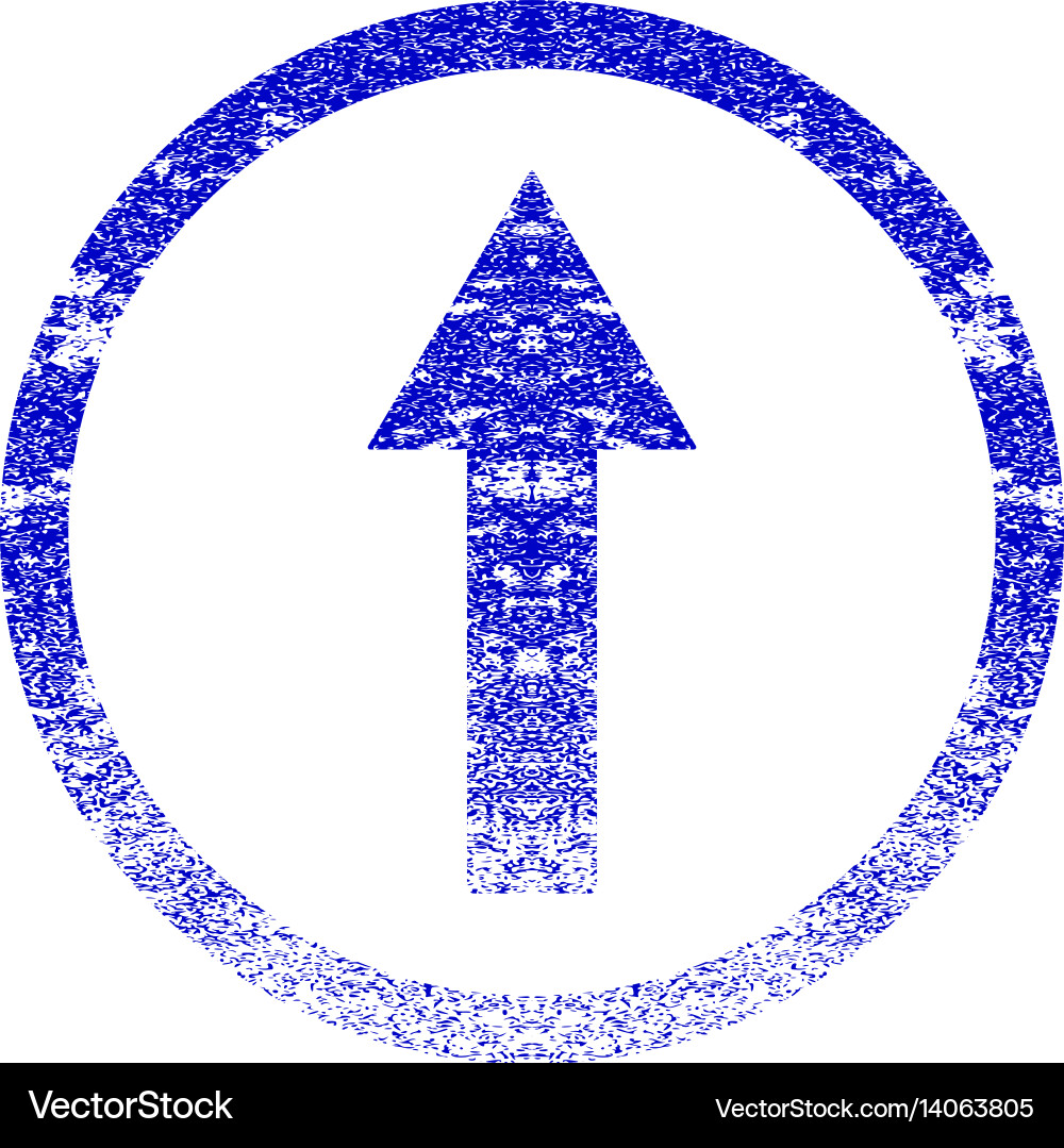 Up rounded arrow grunge textured icon Royalty Free Vector