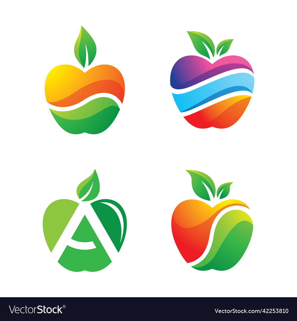 Apple logo images Royalty Free Vector Image - VectorStock