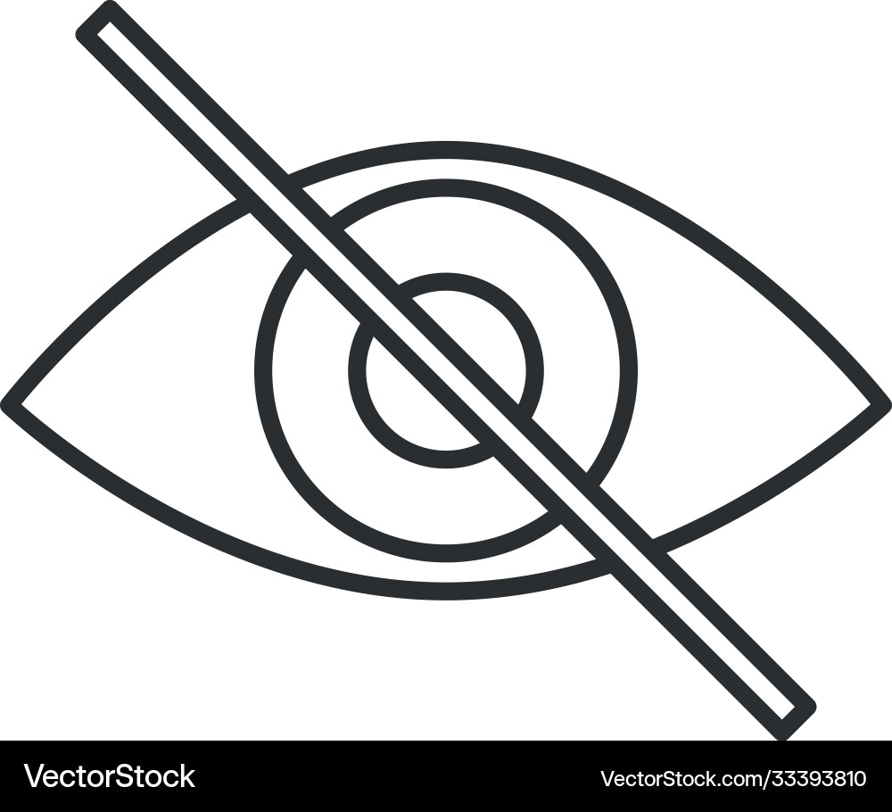 Blind disabled eye no view world disability day Vector Image