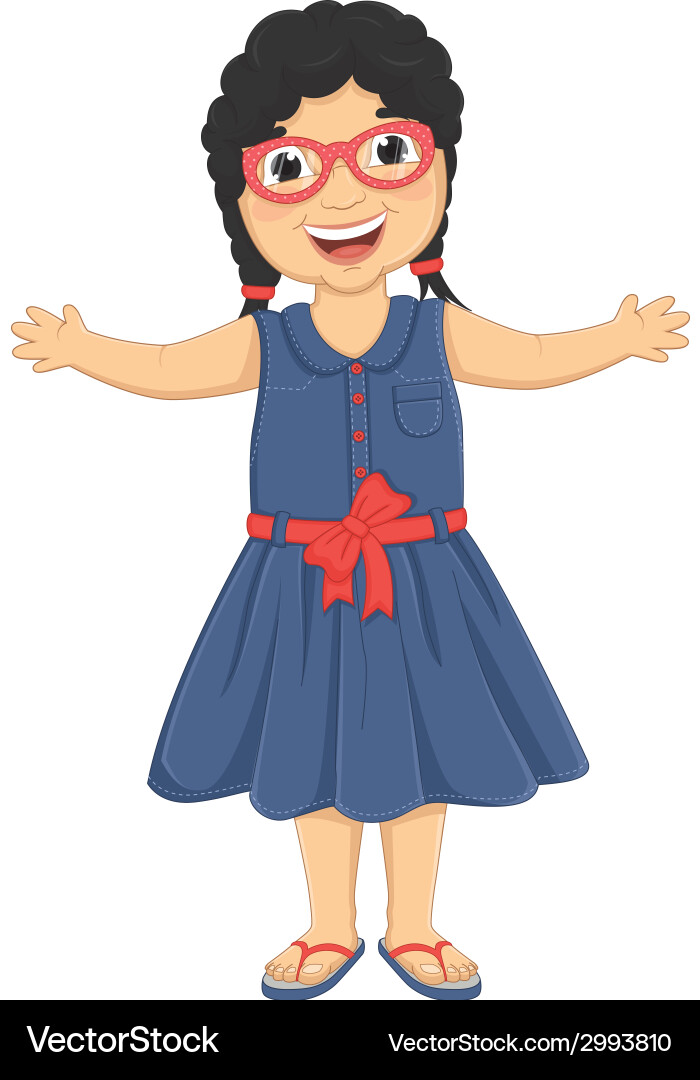 Cute girl huge Royalty Free Vector Image - VectorStock