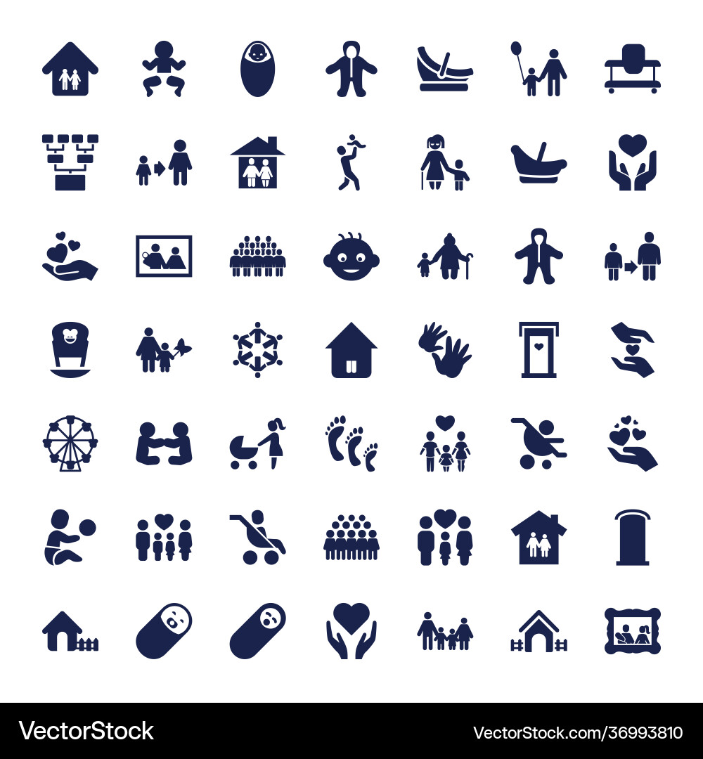 Family icons Royalty Free Vector Image - VectorStock