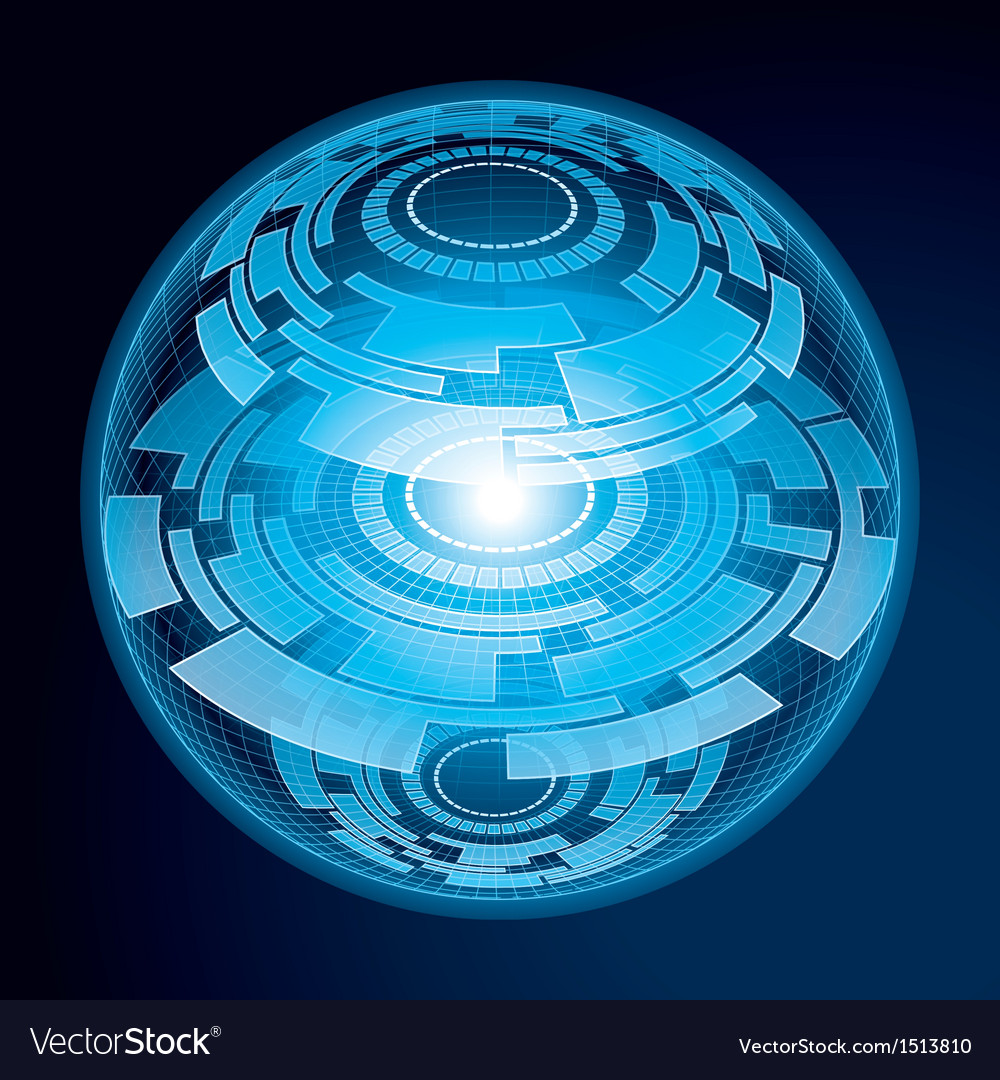 Fantasy navigation sphere Royalty Free Vector Image