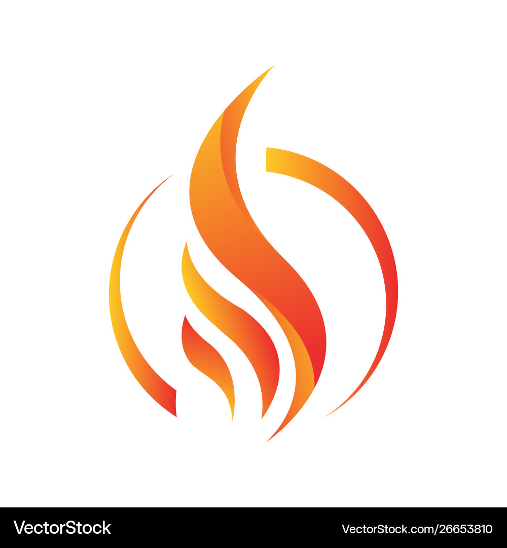 Fire flames icons logo design in white background Vector Image