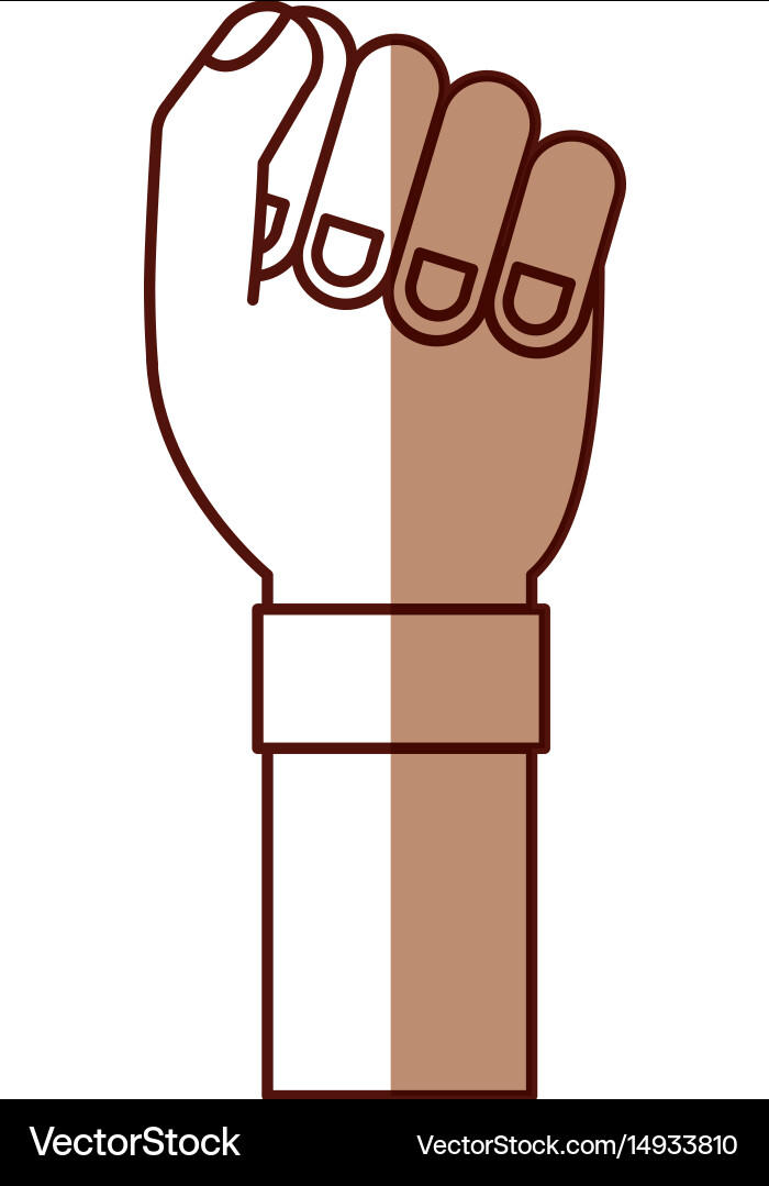 Hand human fist icon Royalty Free Vector Image