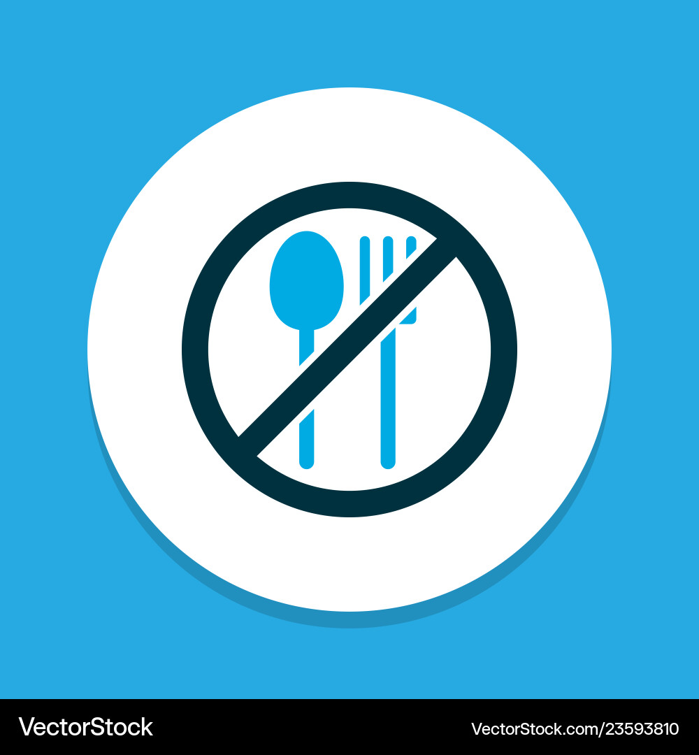 Not eating icon colored symbol premium quality Vector Image