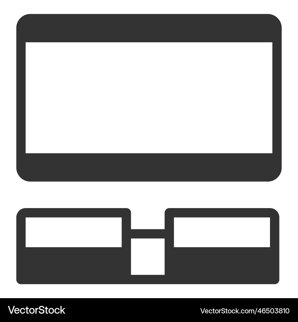 Plasma tv on the wall 1 Royalty Free Vector Image