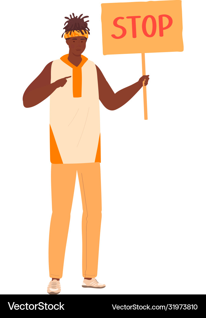 Protest people against discrimination all lives Vector Image