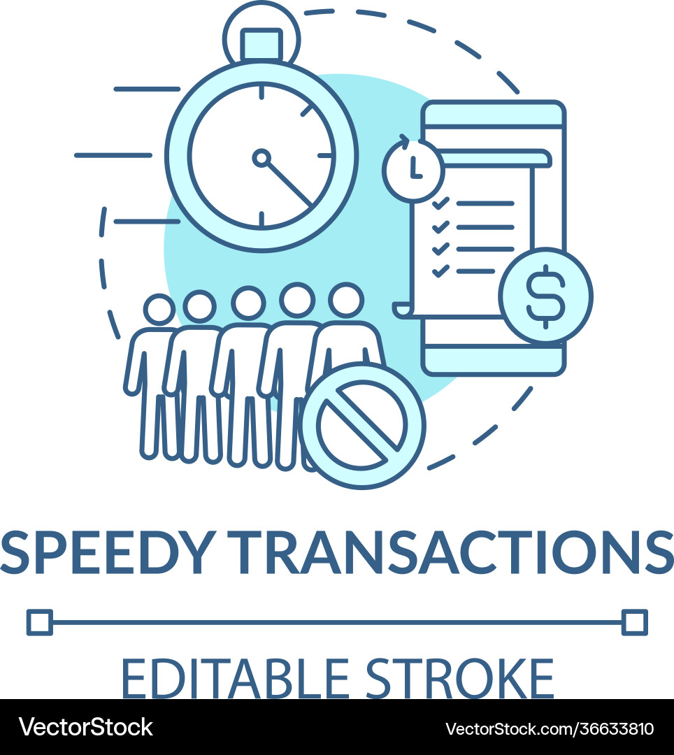 Speedy transactions concept icon Royalty Free Vector Image