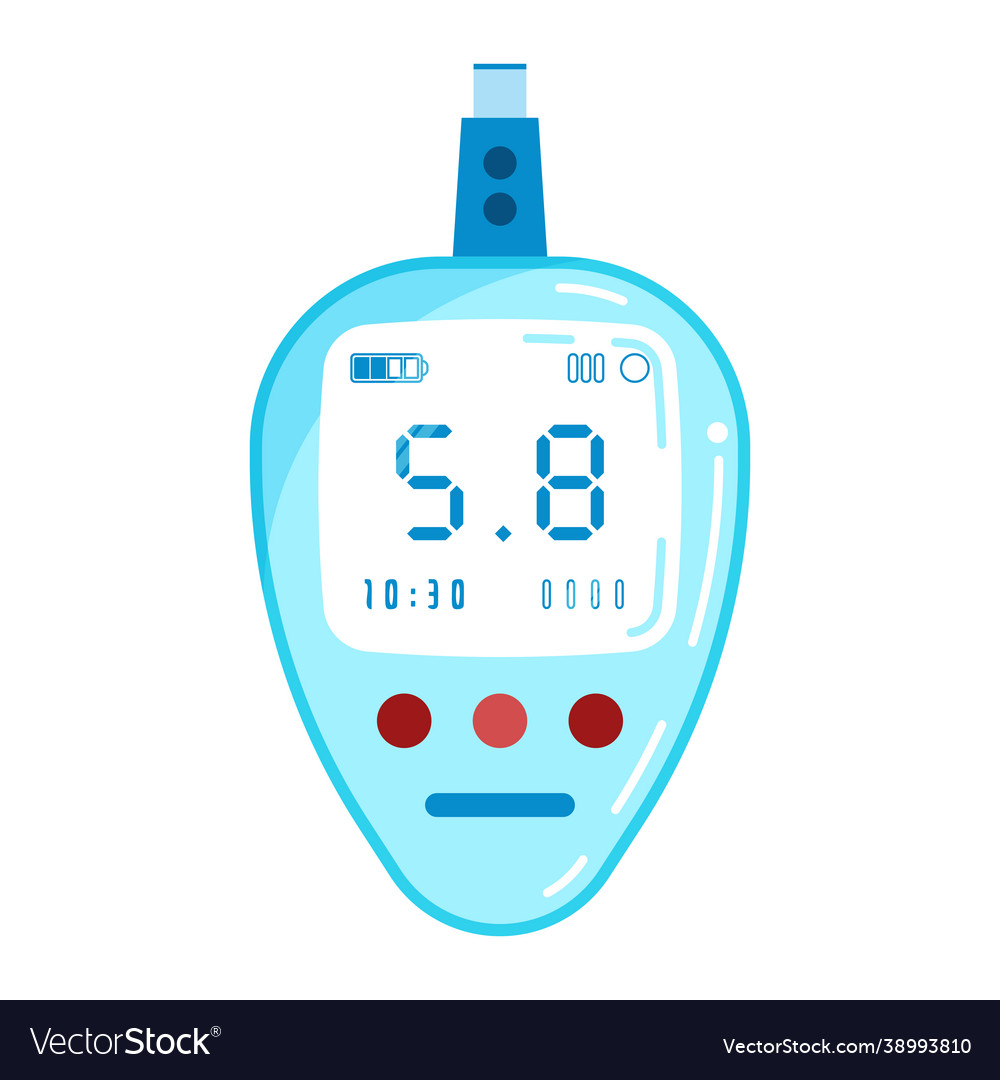 Sugar level sensor composition Royalty Free Vector Image