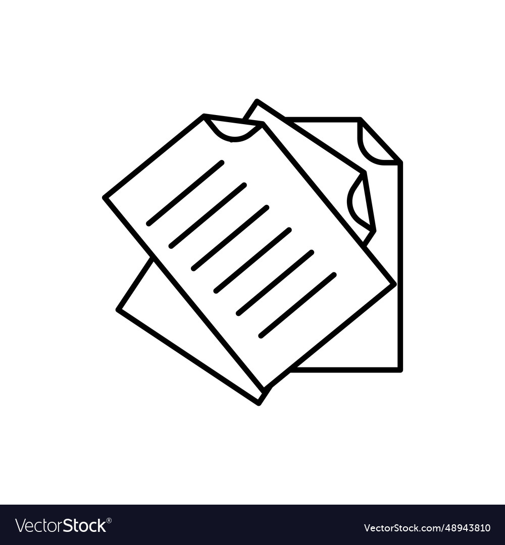 Worksheet document icon line design template Vector Image