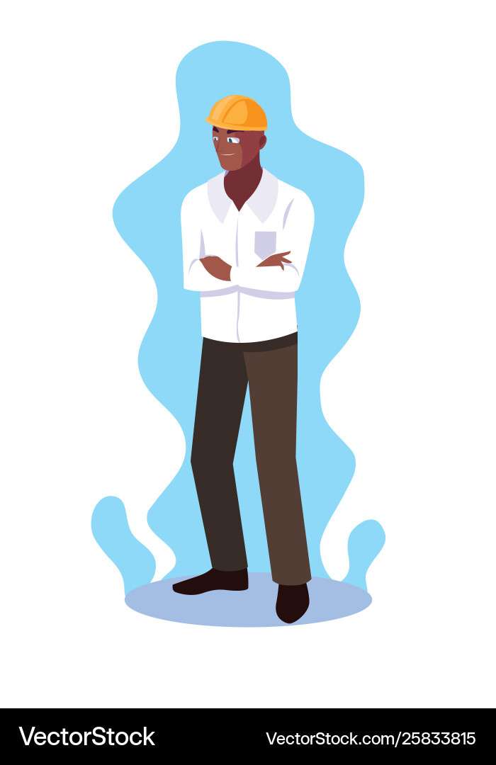 Avatar cartoon engineer man design icon Royalty Free Vector