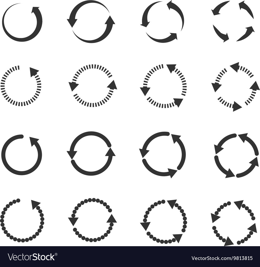 Circle refresh reload rotation loop arrows Vector Image
