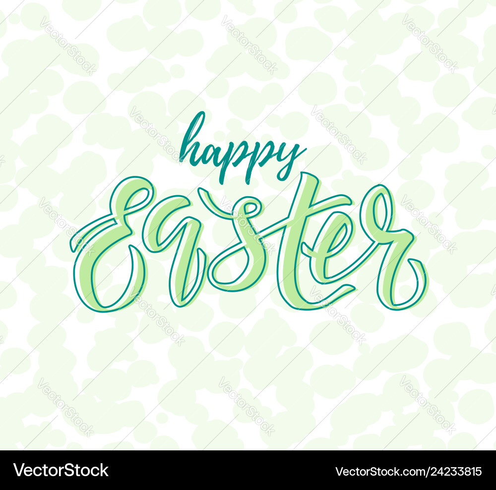Easter lettering written by brush pen Royalty Free Vector