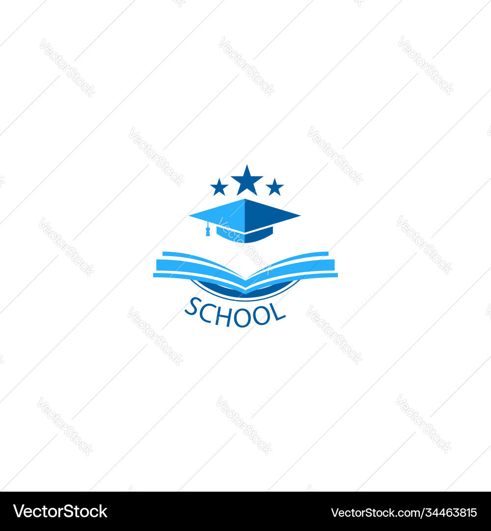 Education academy school university logo design Vector Image