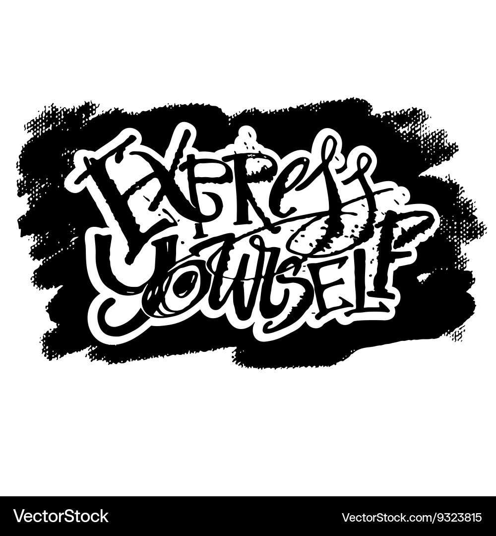 Express yourself concept hand lettering motivation