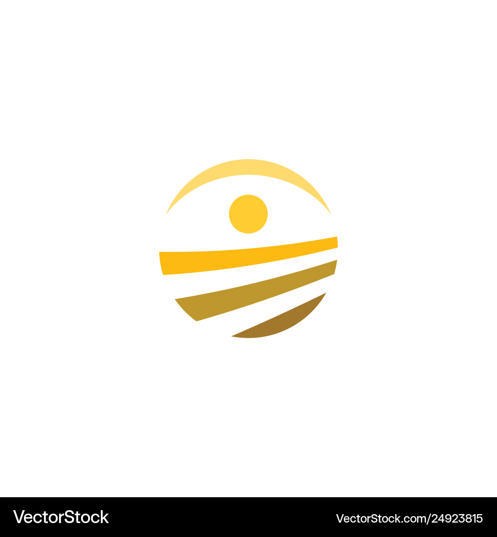 Farm field icon logo element symbol Royalty Free Vector