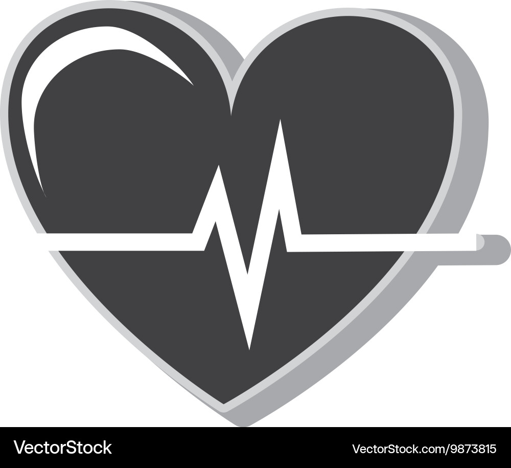 Heart waves cardiology Royalty Free Vector Image