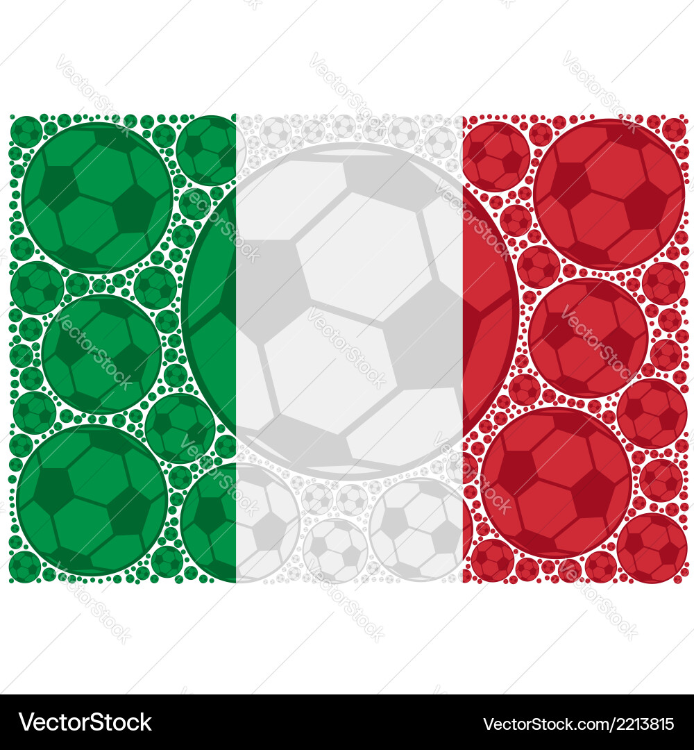 Italy soccer balls Royalty Free Vector Image - VectorStock